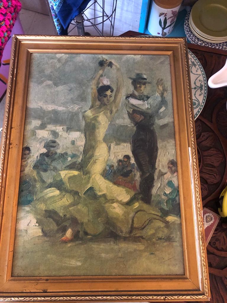 Mid Century Spanish Painting | Curios Monkeys